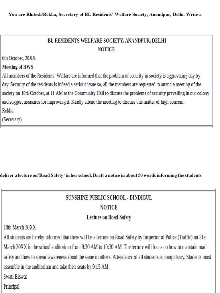 Notice 1 | PDF