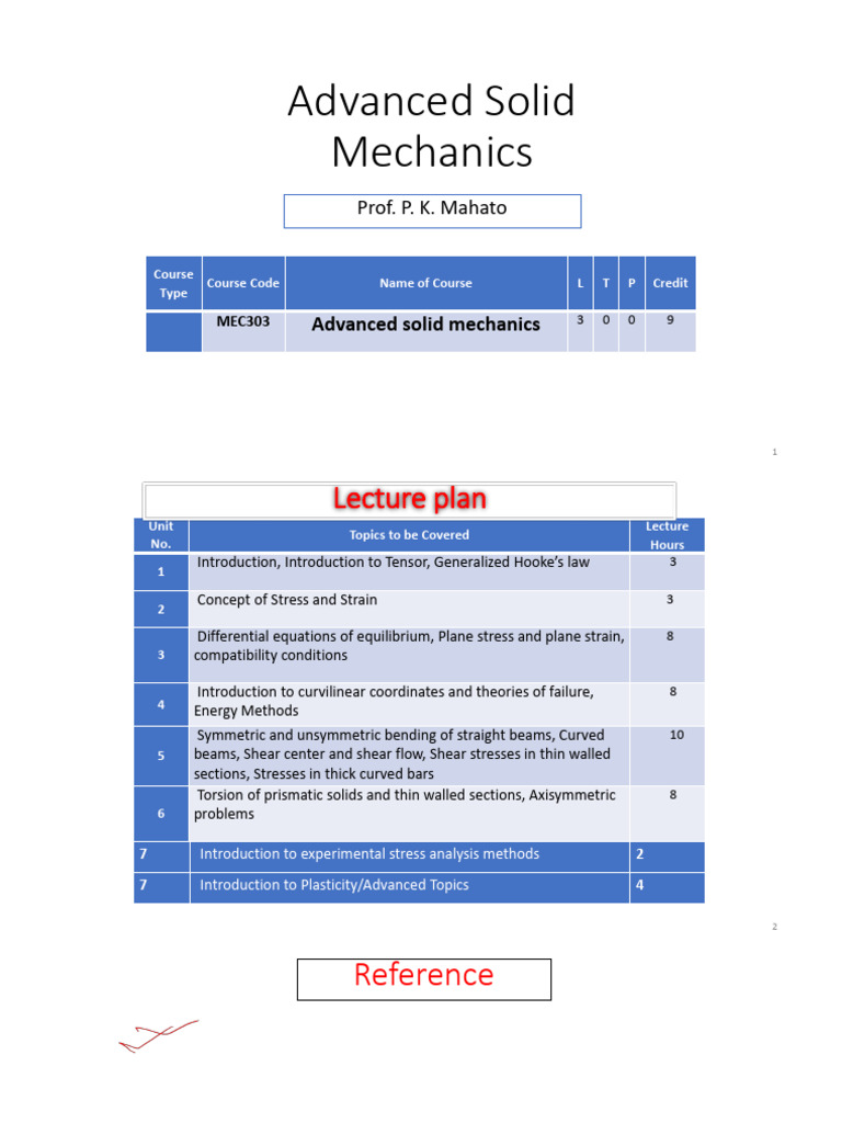 Introduction to Advanced Solid Mechanics | PDF | Stress (Mechanics) | Force