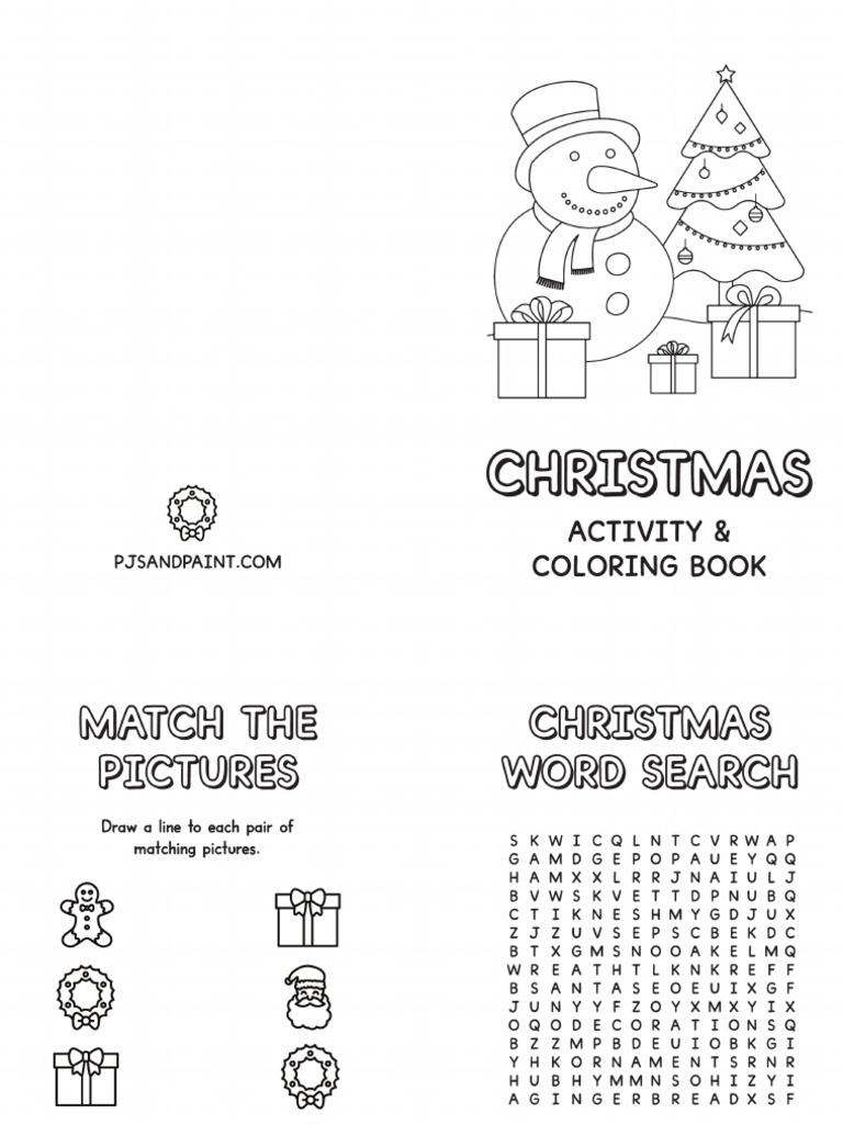 Christmas Activity Booklet - Pjs and Paint | PDF