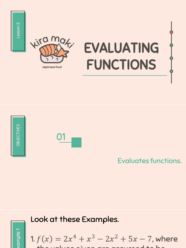 GM_SESSION1.1. Evaluating Functions | PDF