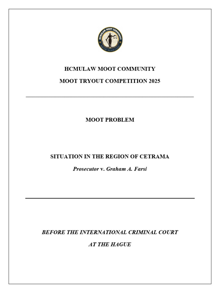 Cetrama Moot Problem 2025 Overview | PDF | International Criminal Court ...