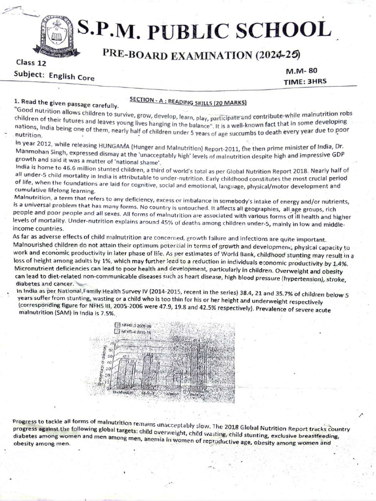 English Question Paper | PDF