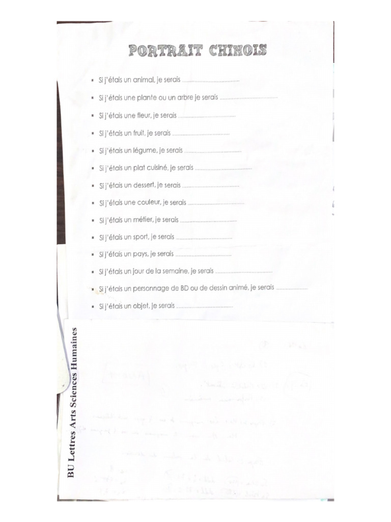 Portrait Chinois | PDF