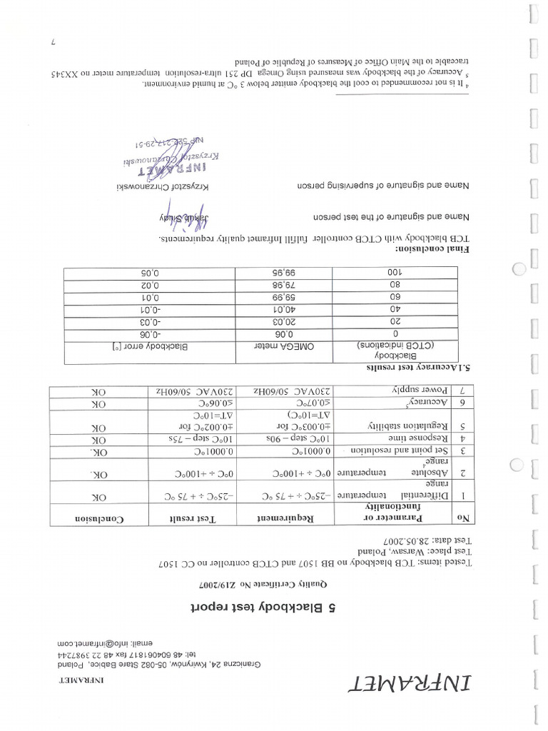 Quality Control Document TCB | PDF