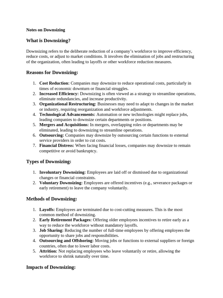 Downsizing | PDF | Layoff | Social Psychology