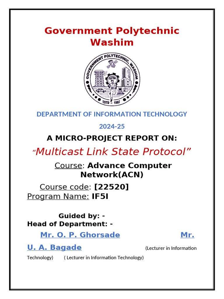 ACN MICROPROJECT | PDF | Computer Network | Routing