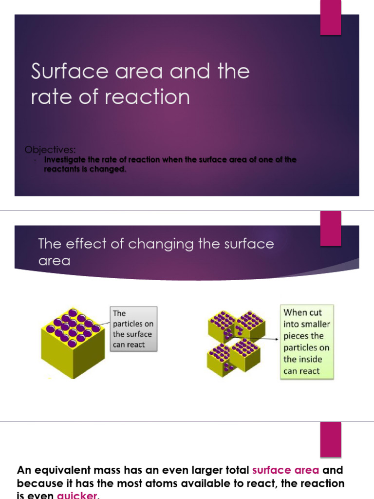 Surface Area and The Rate of Reaction | PDF