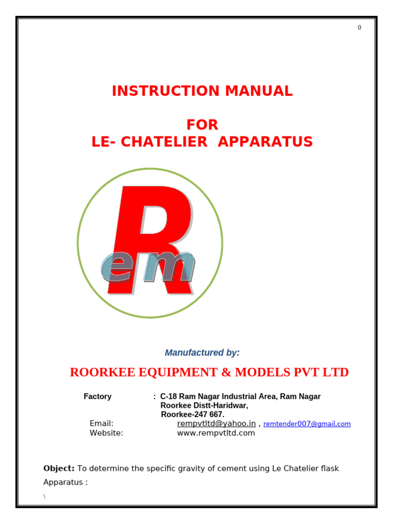 Le chatelier flask | PDF
