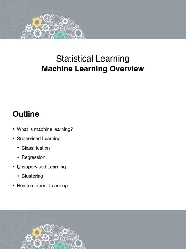1-ml-overview | PDF | Machine Learning | Cluster Analysis