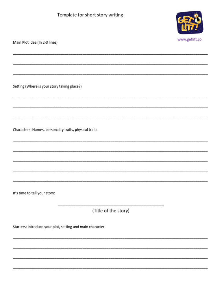 Short Story Writing Template | PDF