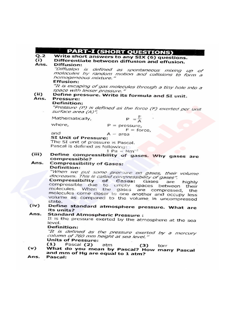 9th Chem Chapter 5 | PDF