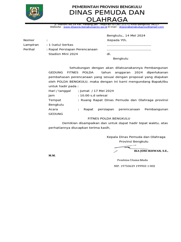 Undangan Rapat | PDF