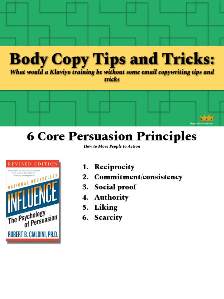 Body Copy Tips and Tricks - What Would A Klaviyo Training Be Without ...