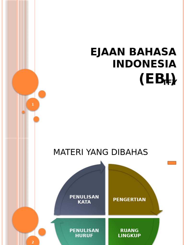 Materi 3 Ejaan Bahasa Indonesia | PDF