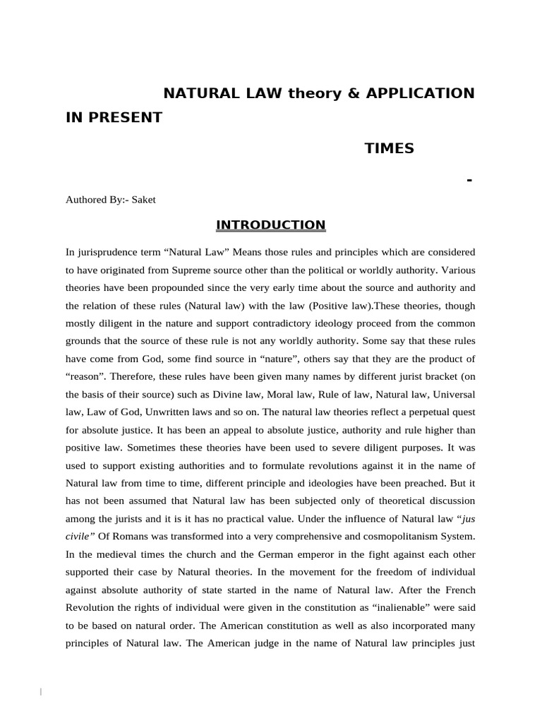 Natural law theory | PDF | Natural Law | Social Contract