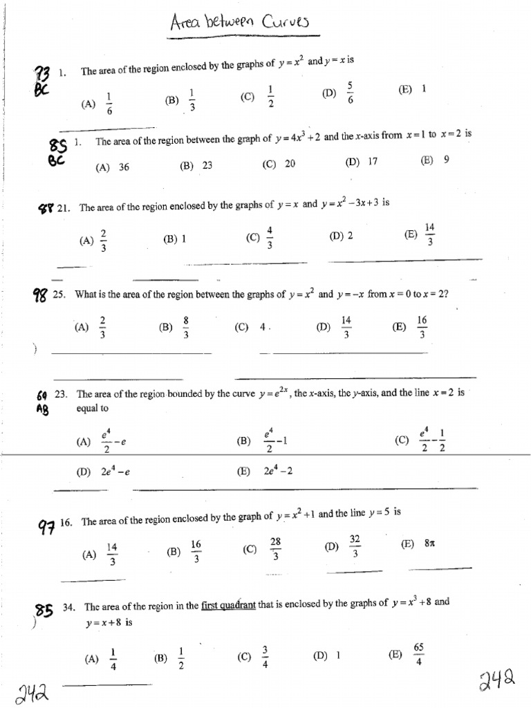 Area Between Curve-07152012151321 | PDF