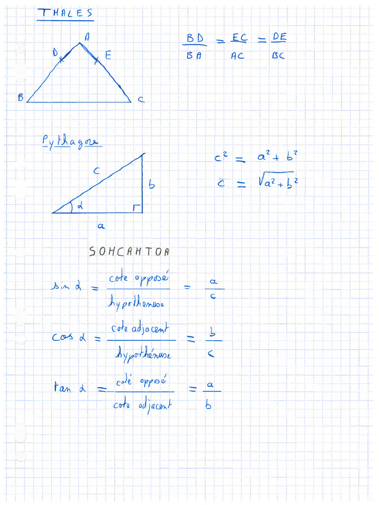 Regle Thales Pythagore | PDF