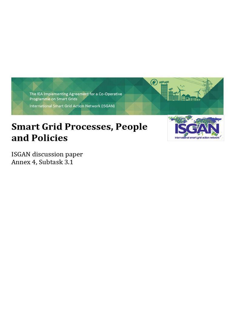 ISGAN Smart Grid Processes People Policies Discussion Paper April 2013 ...