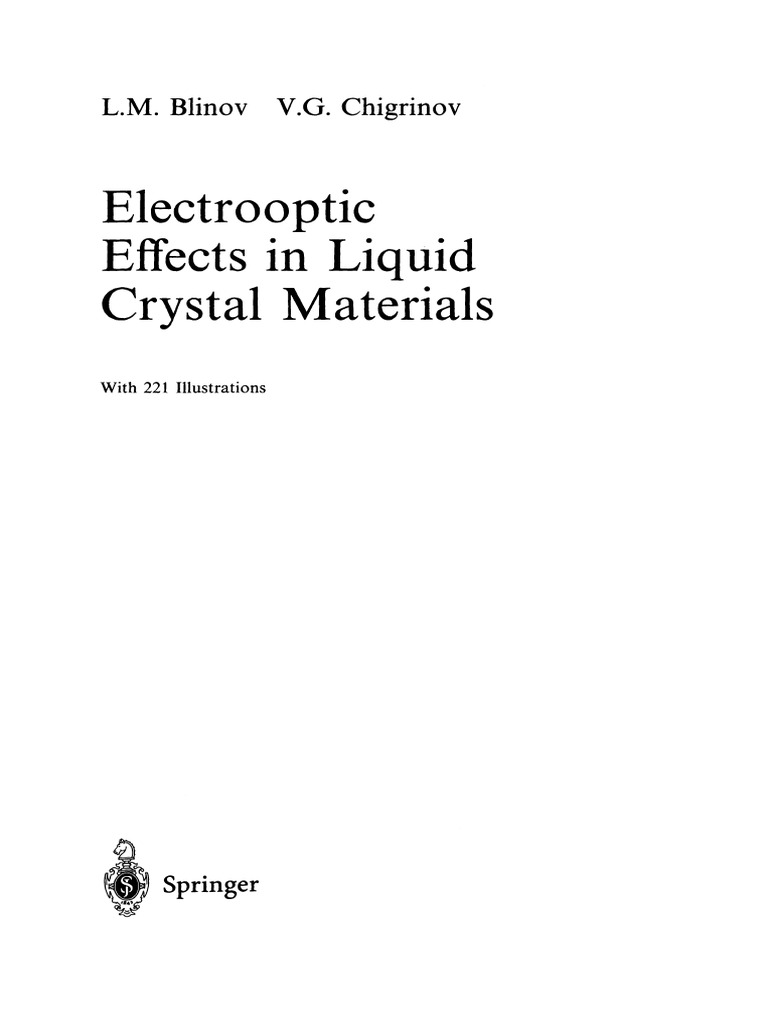 Electrooptic Effects in Liquid Crystals | PDF | Liquid Crystal | Electromagnetism