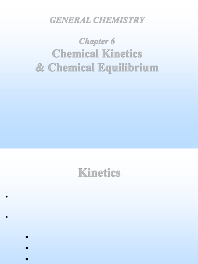 Chap6 - Kinetics and Equilibrium | PDF | Chemical Equilibrium ...