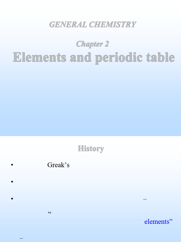 Chap2_Elements and periodic table | PDF | Periodic Table | Ion