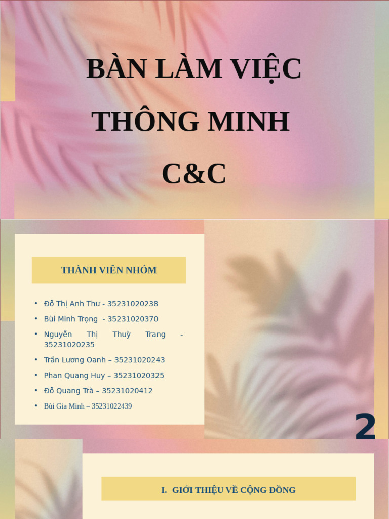 BÀN LÀM VIỆC THÔNG MINH C&C | PDF
