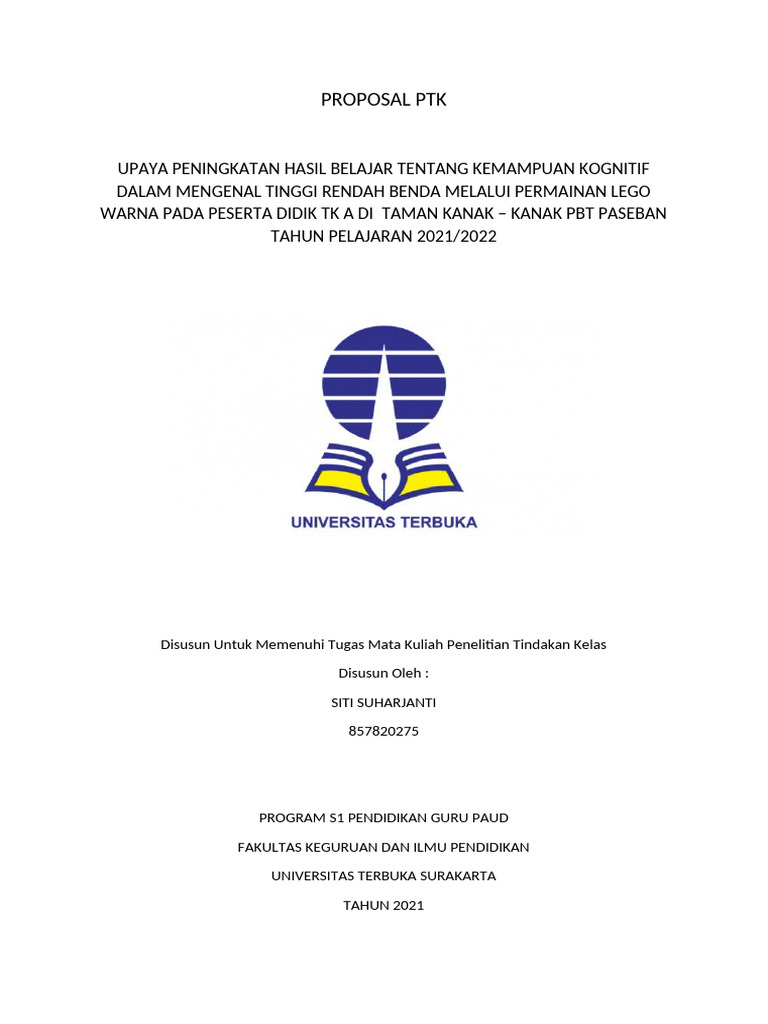 Peningkatan Kognitif TK dengan Lego | PDF