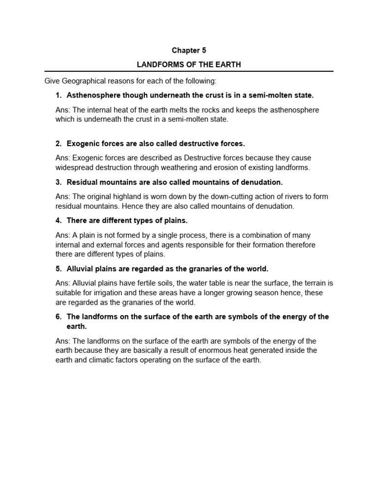 Landforms: Symbols of Earth's Energy | PDF