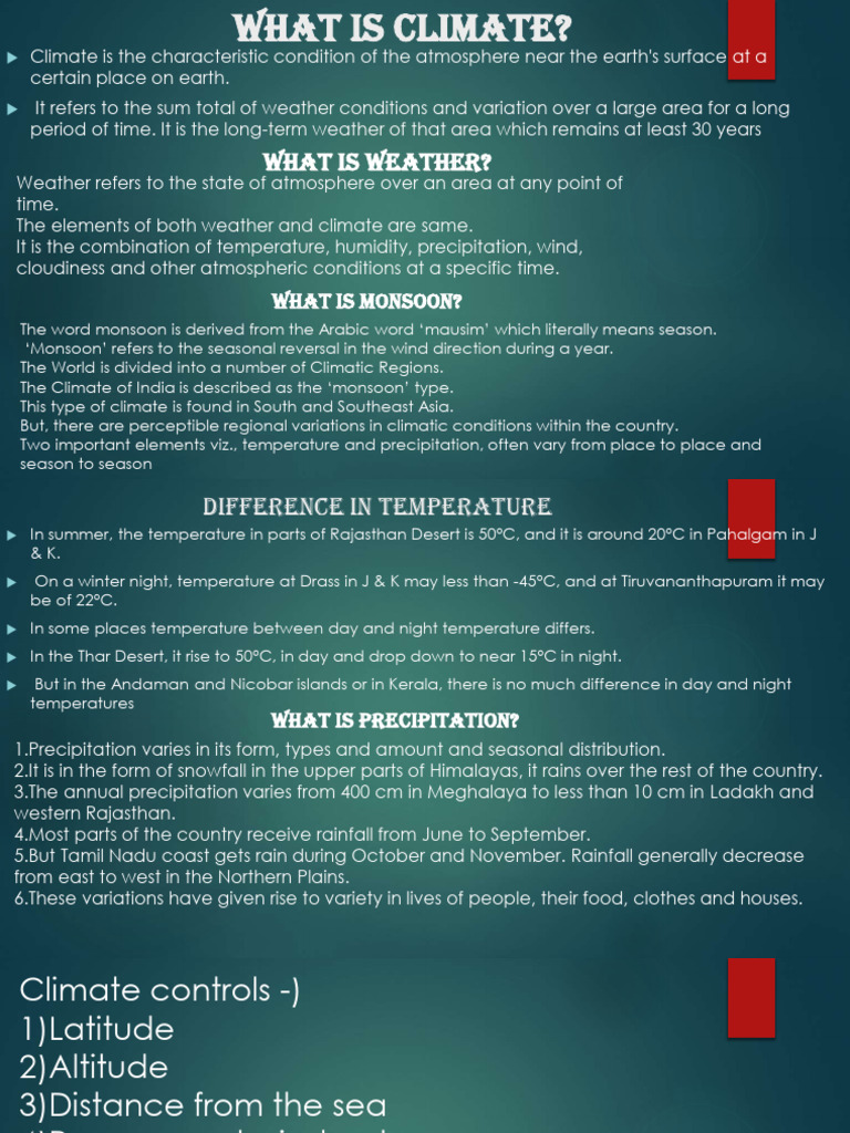 Climate | PDF | Monsoon | Wound