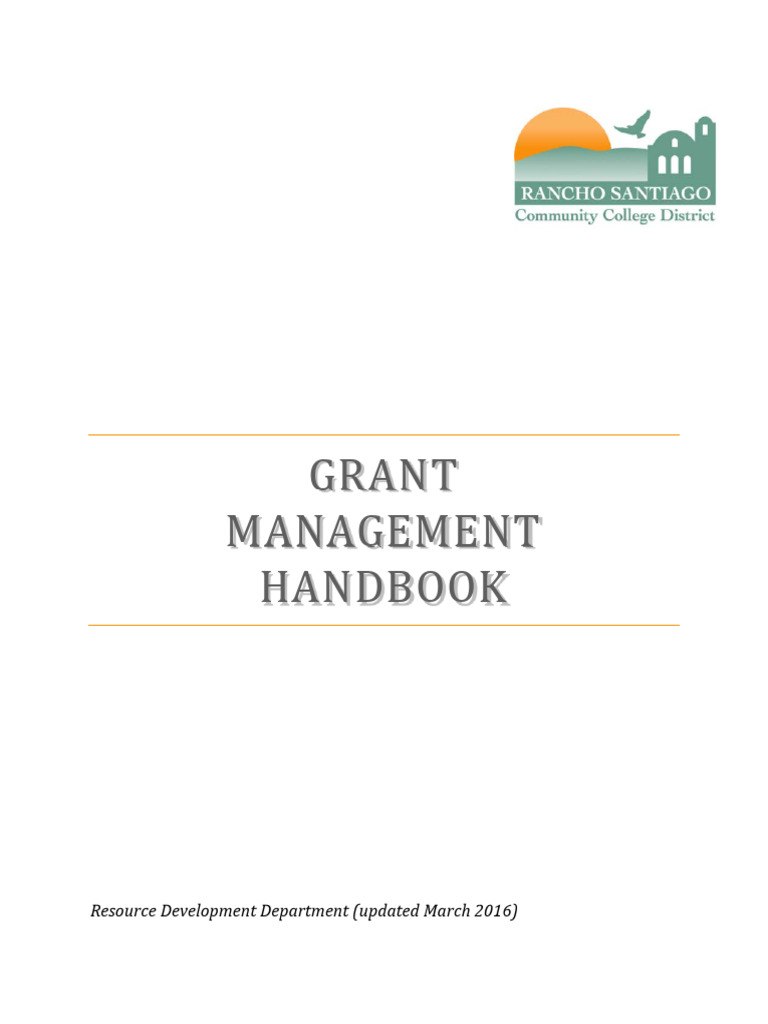 III.D.14 06 Grant Management Handbook | PDF | Employment | Budget