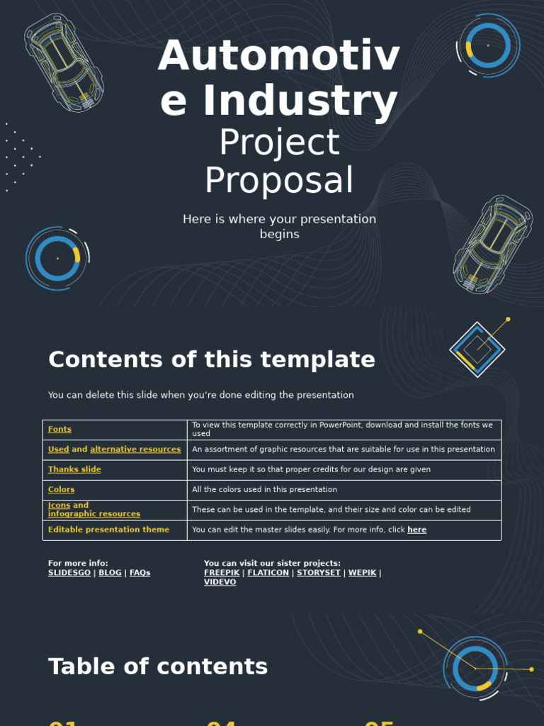 Automotive Industry Project Proposal by Slidesgo | PDF | Expense ...