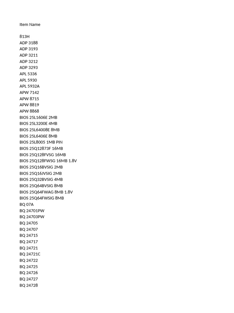 Ic List in Stock All Ready | PDF | Field Effect Transistor | Electrical ...