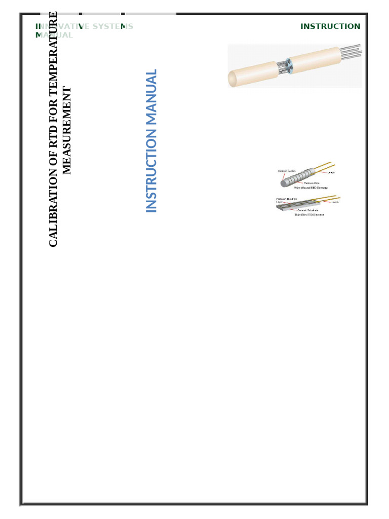 Calibration of RTD For Temperature Measurement | PDF | Electrical ...