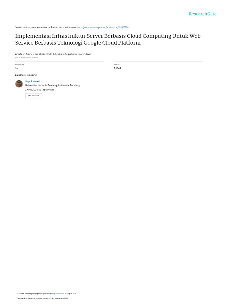 Implementasi Infrastruktur Server Berbasis Cloud C | PDF