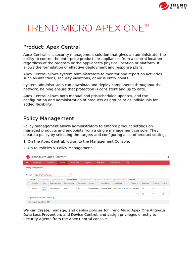 Apex One As Built Document | PDF | Malware | Computer Security