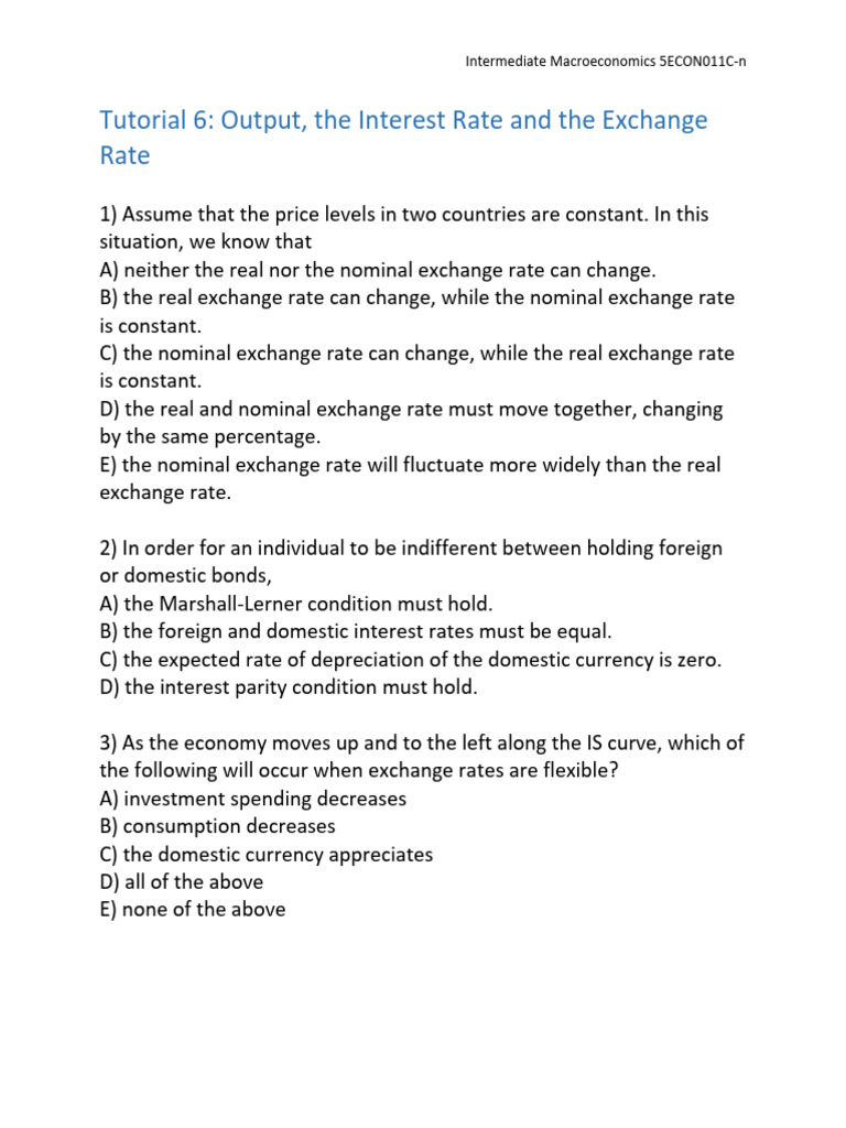 Macroeconomics: Output, Interest & Exchange Rates | PDF | Exchange Rate ...