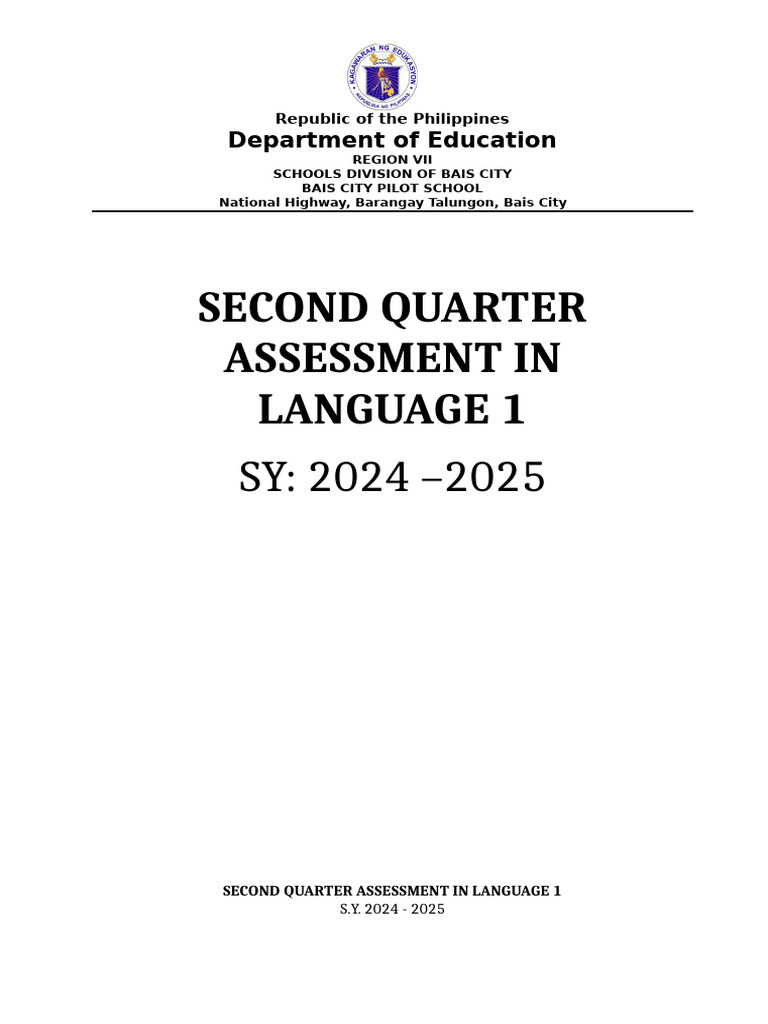 q2 - Language 1 - Cover Tos | PDF | Cognitive Science | Learning