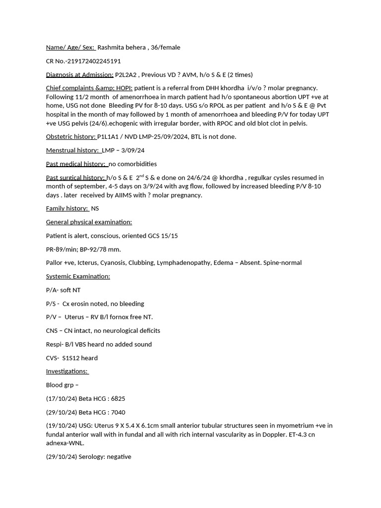 Women's Health: Complex Pregnancy Case | PDF