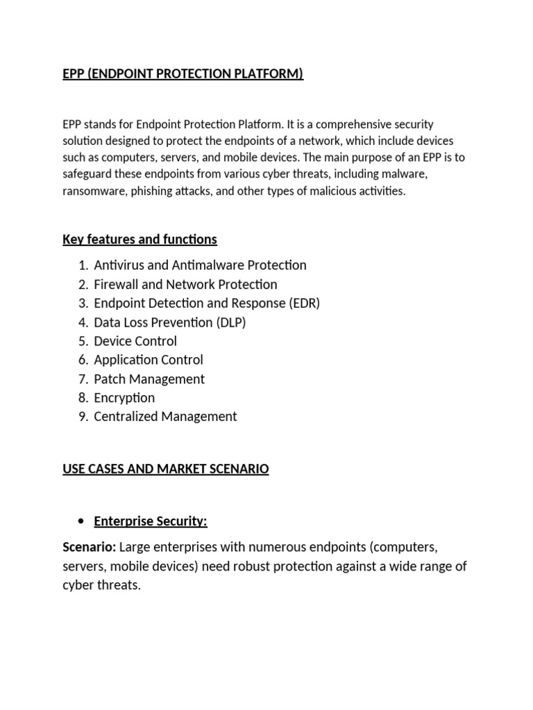 EPP | PDF | Security | Computer Security