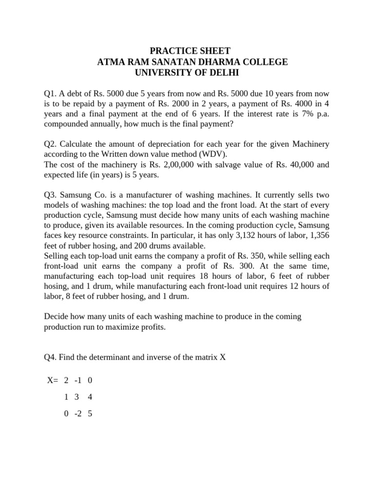 PRACTICE SHEET | PDF