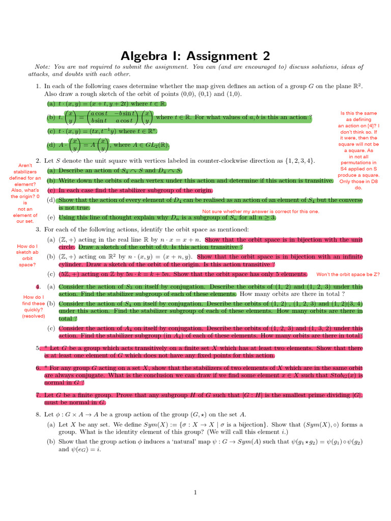 Assignment 2 | PDF | Algebraic Structures | Mathematical Analysis