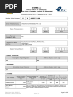 Annual Return Form 22 1 | PDF | Business