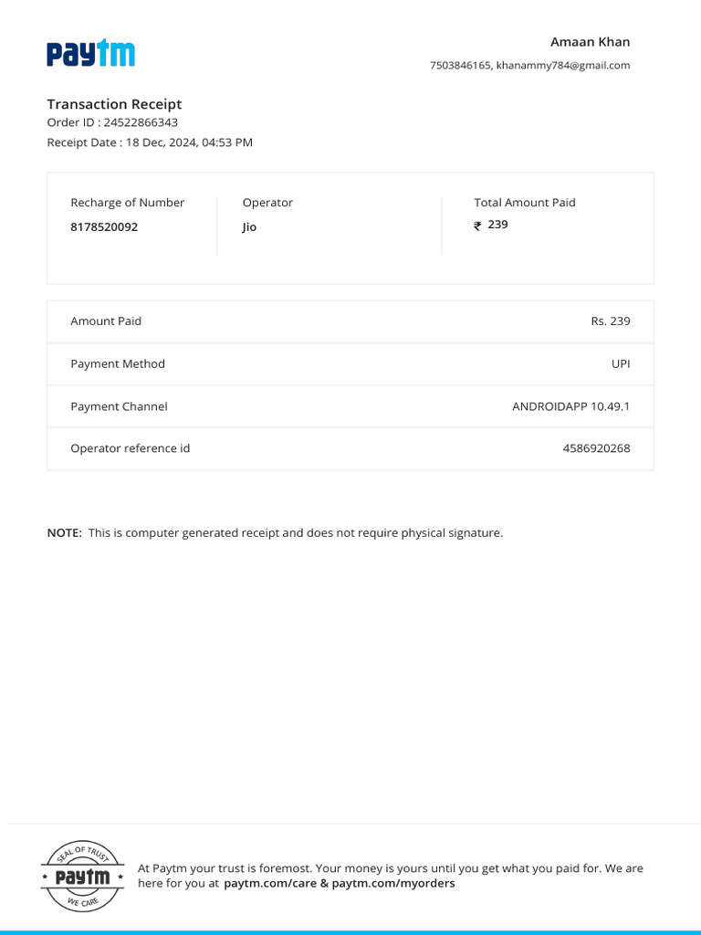 invoice | PDF | Invoice | Receipt