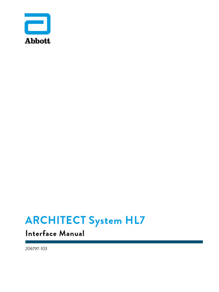 206797-103 ARCHITECT System HL7 Interface Manual | PDF | Computer Network | Computing