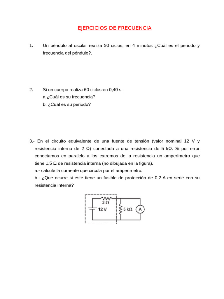 EJERCICIOS DE FRECUENCIA | PDF