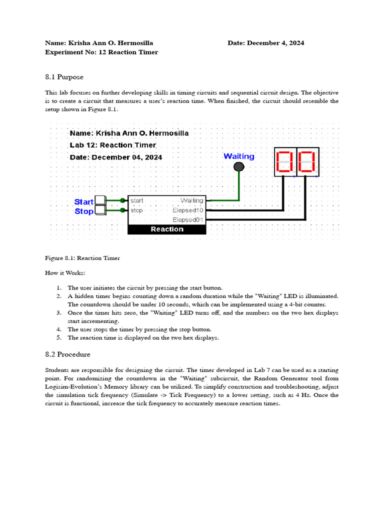 Reaction Timer | PDF