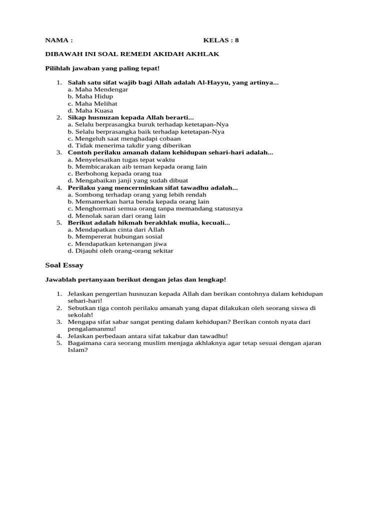 Remdi at Kelas 8 | PDF