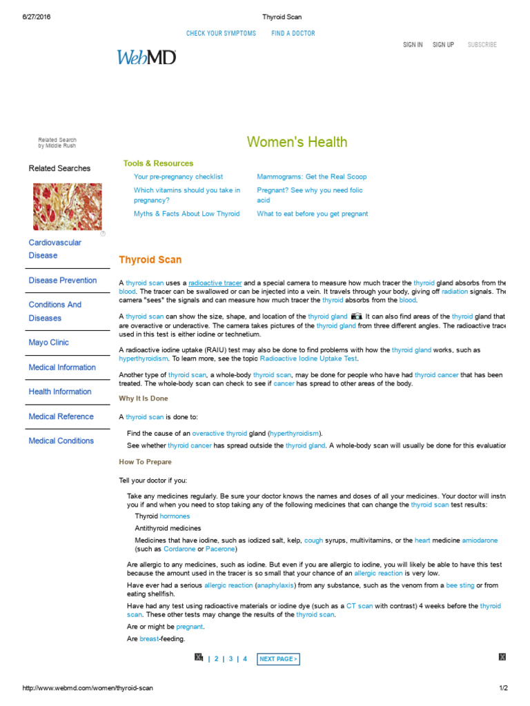 Thyroid Scan 1 | PDF | Thyroid | Hyperthyroidism