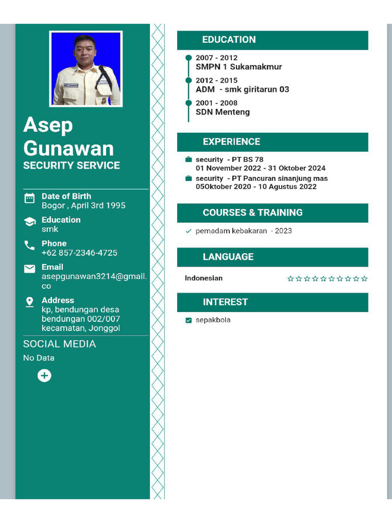 Asep Lamaran Security | PDF