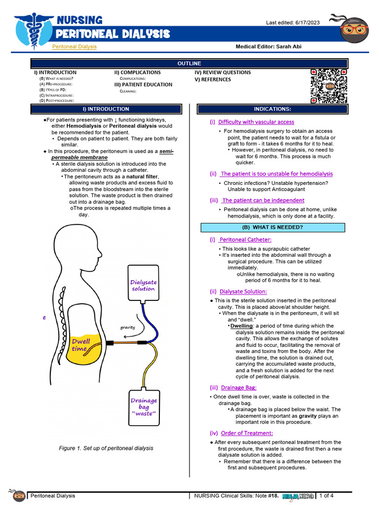 Peritoneal Dialysis (2) Atf | PDF | Hemodialysis | Peritoneum